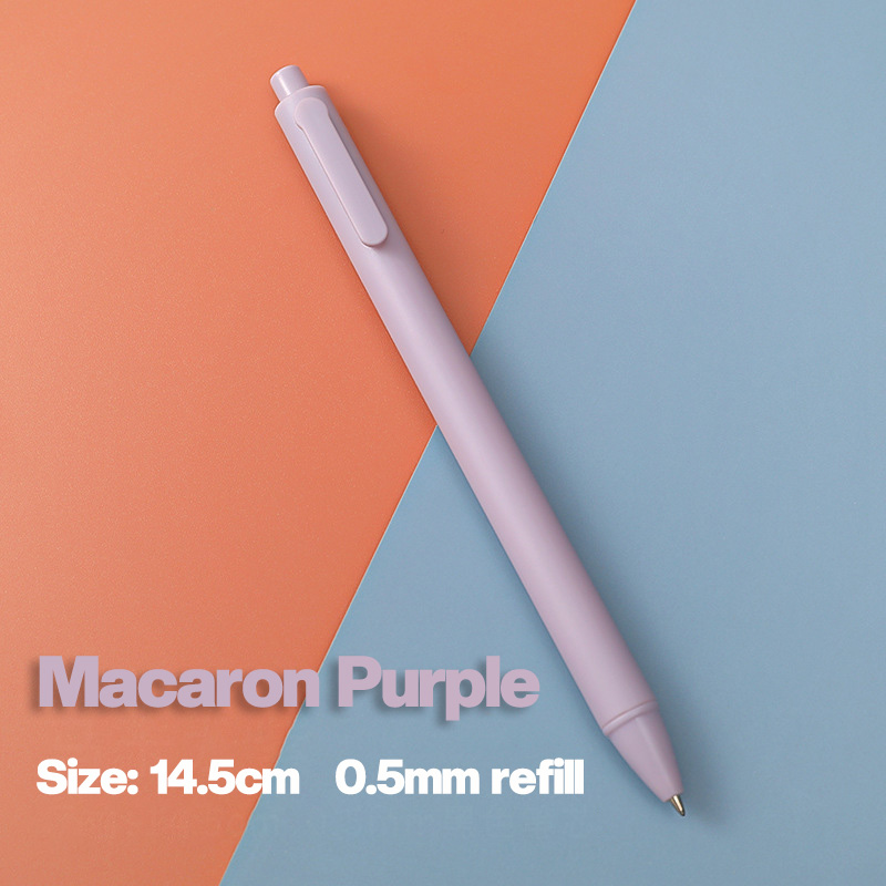 Hami Macaron Candy Color Press Gel Pen 0.5mm Black Ink Bullet Tip ...