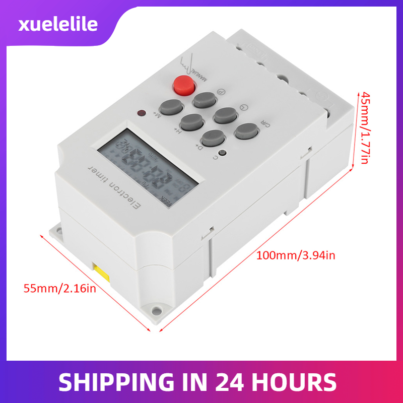 KG316T-II 30A Digital Timer Switch Programmable Electronic Time Control Switch (AC-DC 24V ...