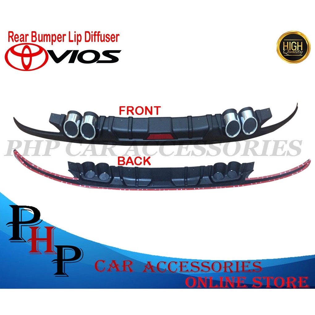 Toyota Vios 2019 4th Gen Rear Bumper Lip Diffuser | Lazada PH