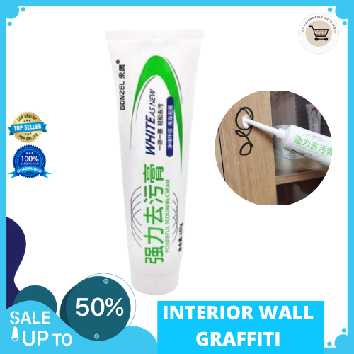 Original Interior Wall Graffiti Scouring Cream Cleaning Wall Footprints ...