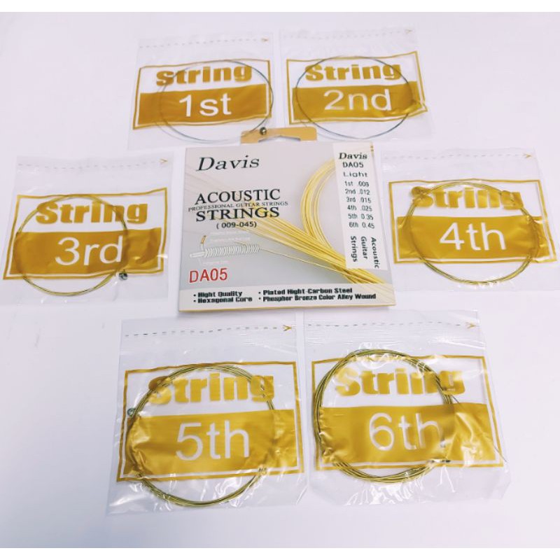 Davis Acoustic Guitar Strings Set Phosphore Bronze (Gauge 945) | Lazada PH