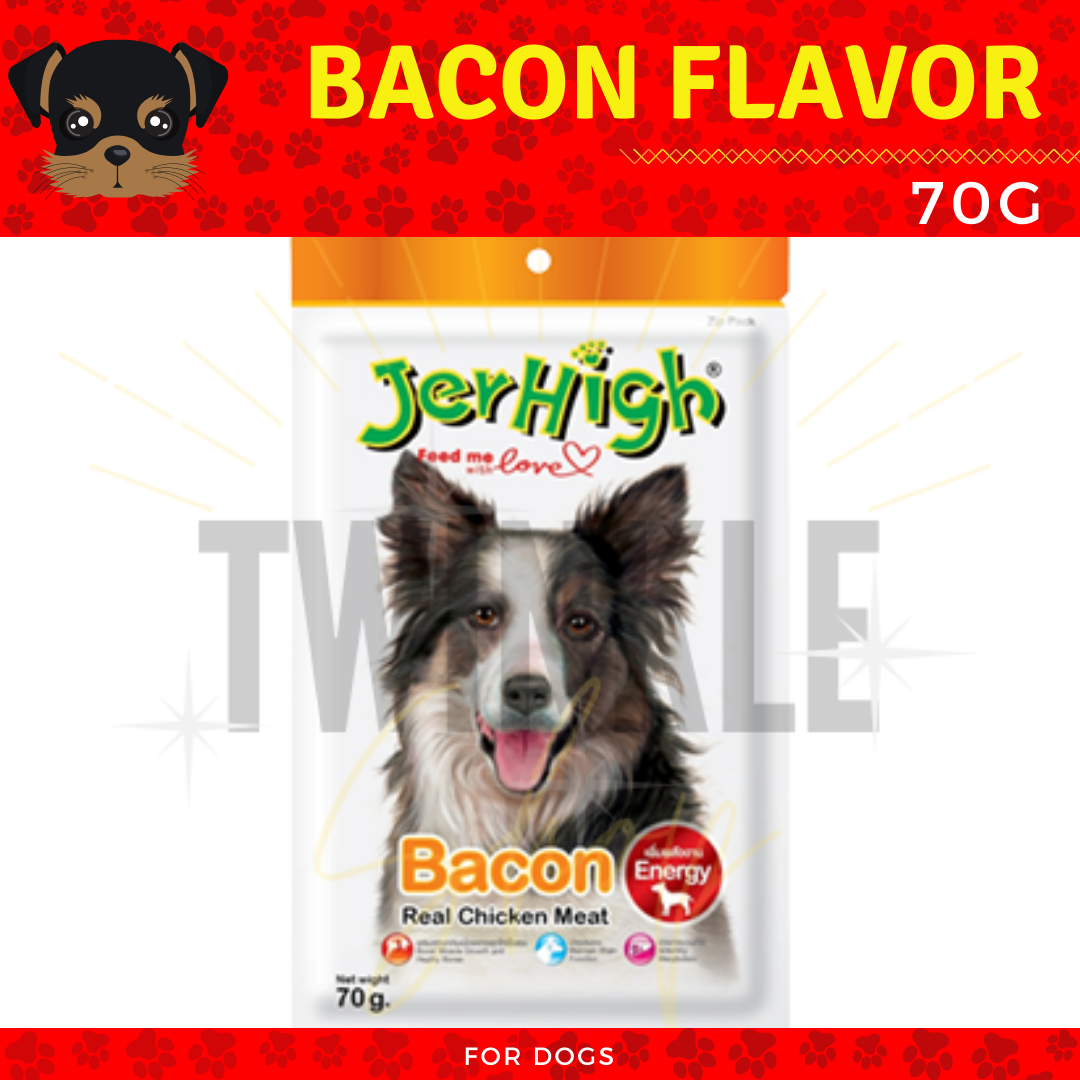Jerhigh Bacon with Real Chicken Meat for Puppies and Adult Dogs ♥ 70g ♥ ...