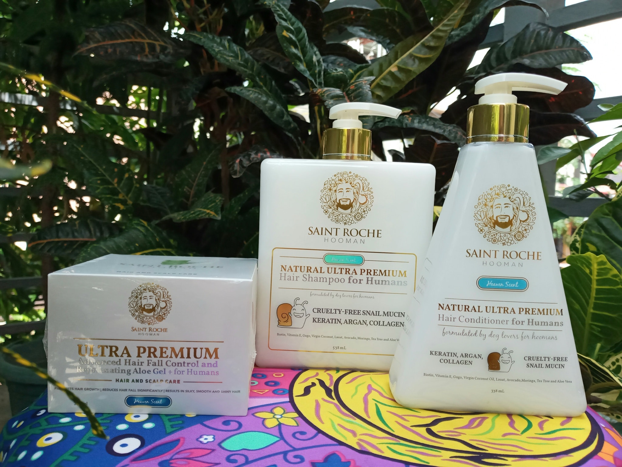 Saint Roche Hooman Shampoo, Conditioner and Aloe Hair Gel in Heaven ...