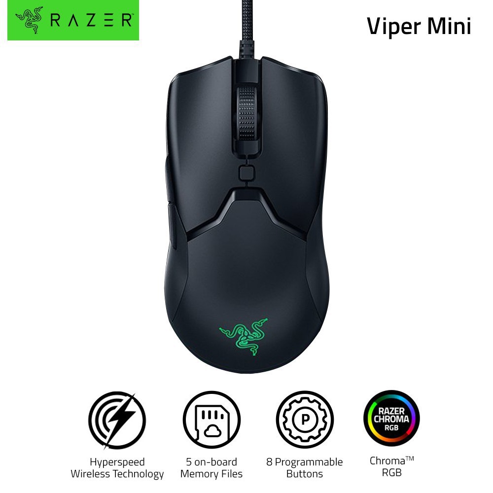 Original Razer Viper Mini Wired Mouse 8500DPI PAW3359 Optical Sensor ...
