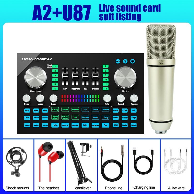 A2-U87 real-time sound card with Bluetooth audio interface is used for ...