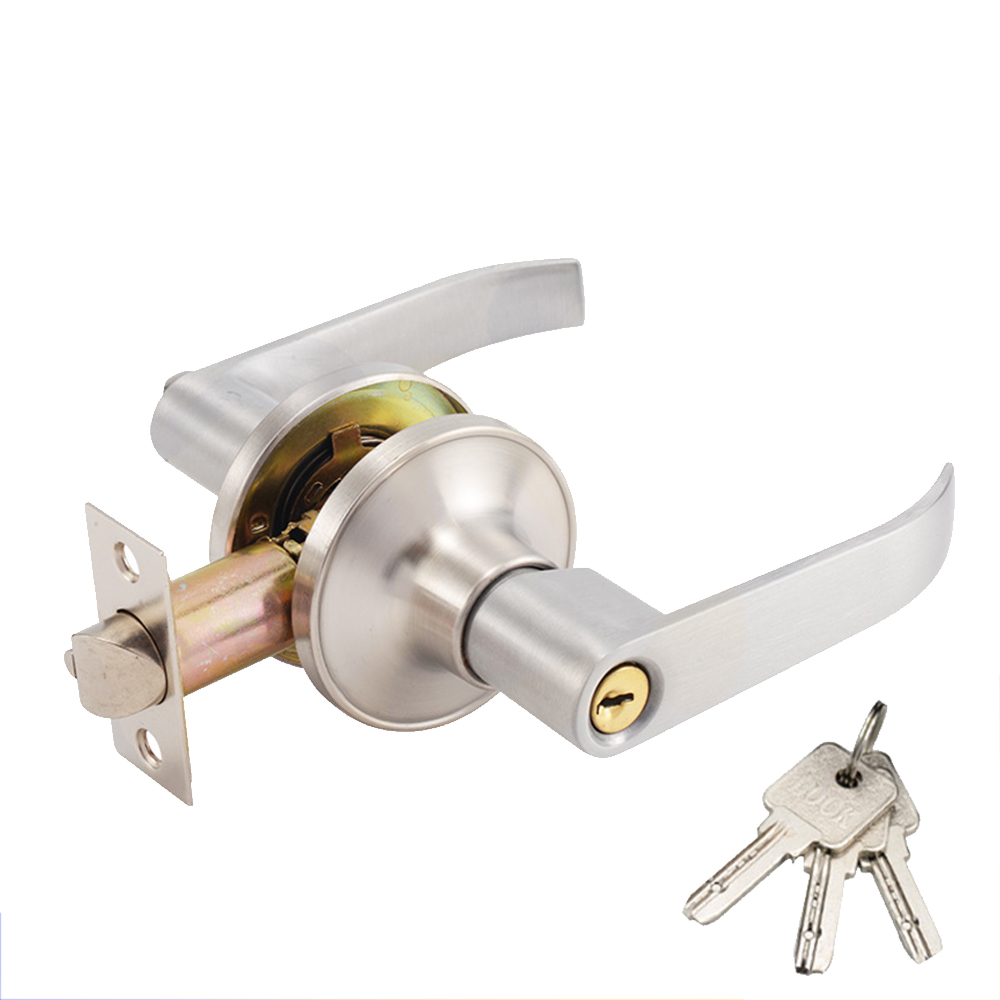 Mute Door Knob Lock Set Lock 3 Keys Inclued Lockset Stainless Steel ...