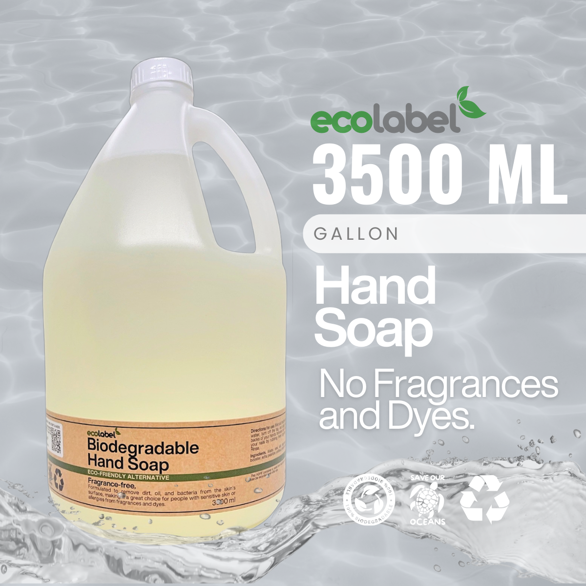Eco-friendly Unscented Hand Soap Fragrance-Free 100% Biodegradable ...