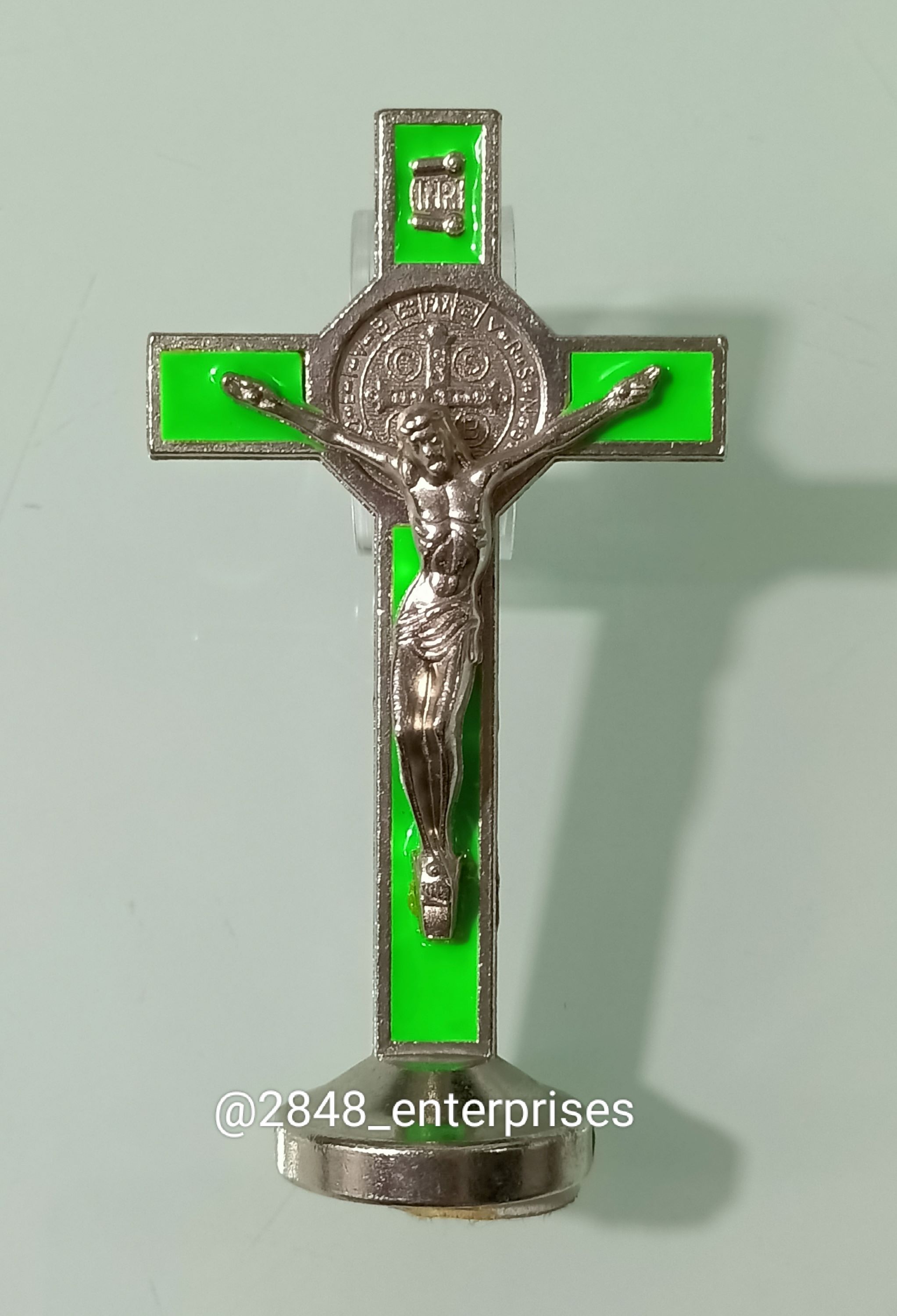 Small St. Benedict Crucifix with Stand - 8 cm (Car Crucifix) with ...