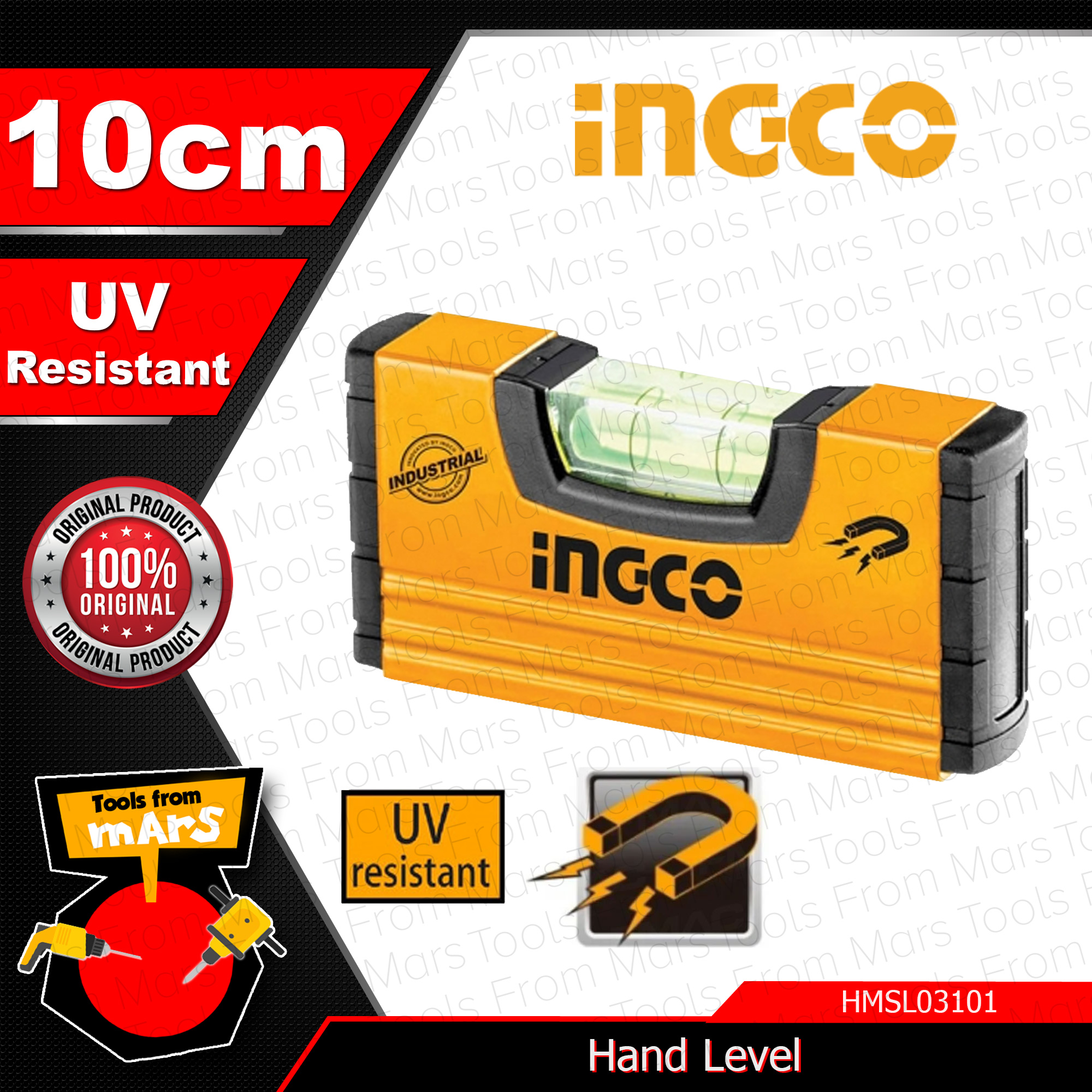 INGCO Hand Level 10cm HMSL03101 •TOOLS FROM MARS• IHT | Lazada PH