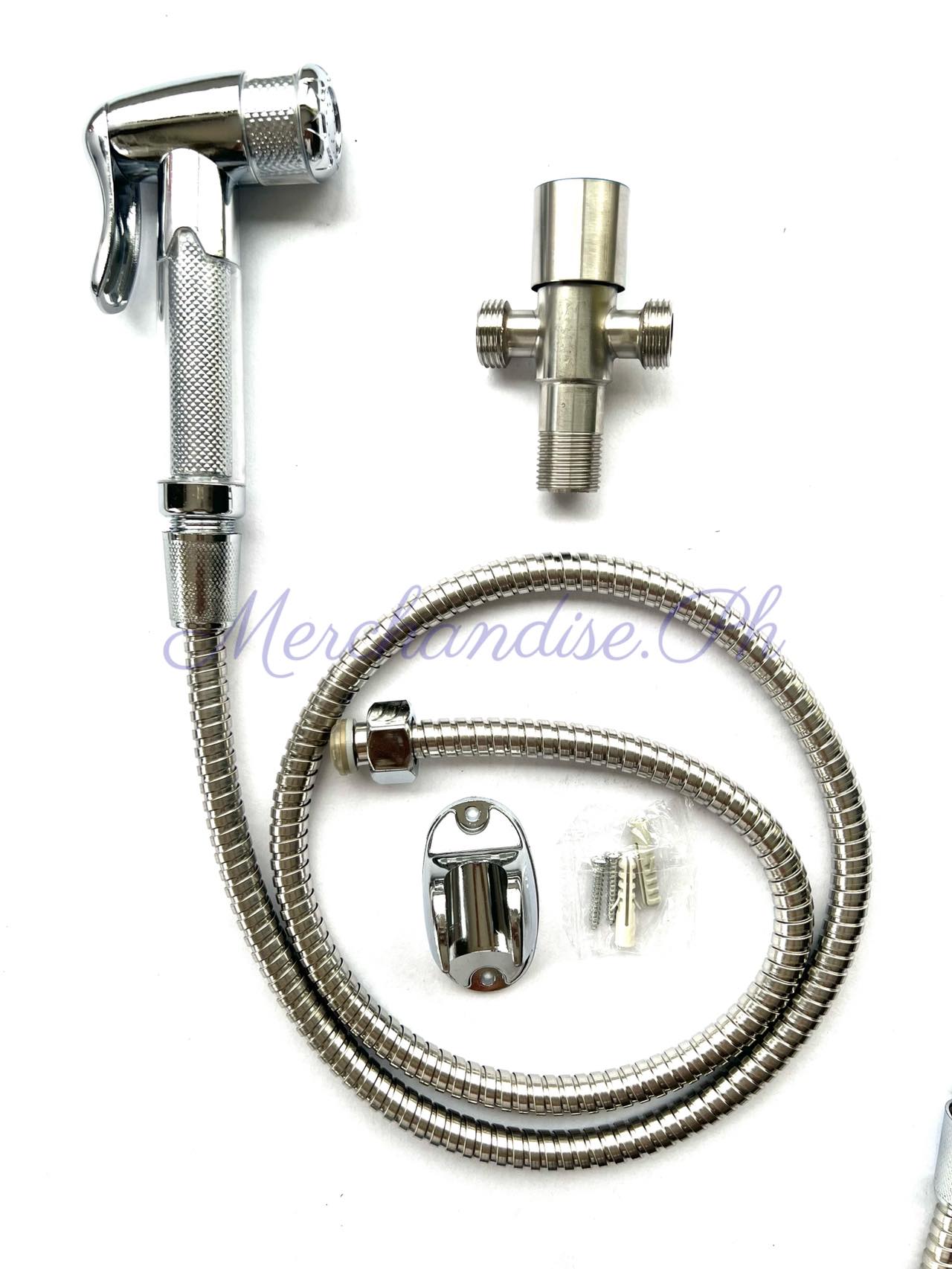Bidet Sprayer long handle colorful set Double angle valve stainless ...