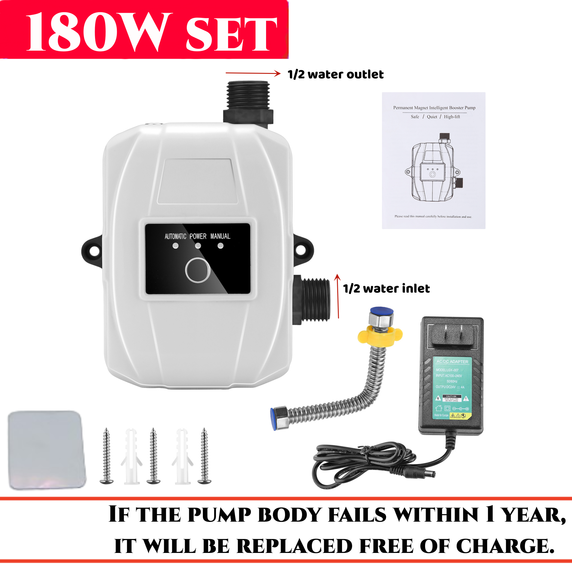 Booster Pump Home Twin Shower 100W 120W 150W 24V Hot Water High ...