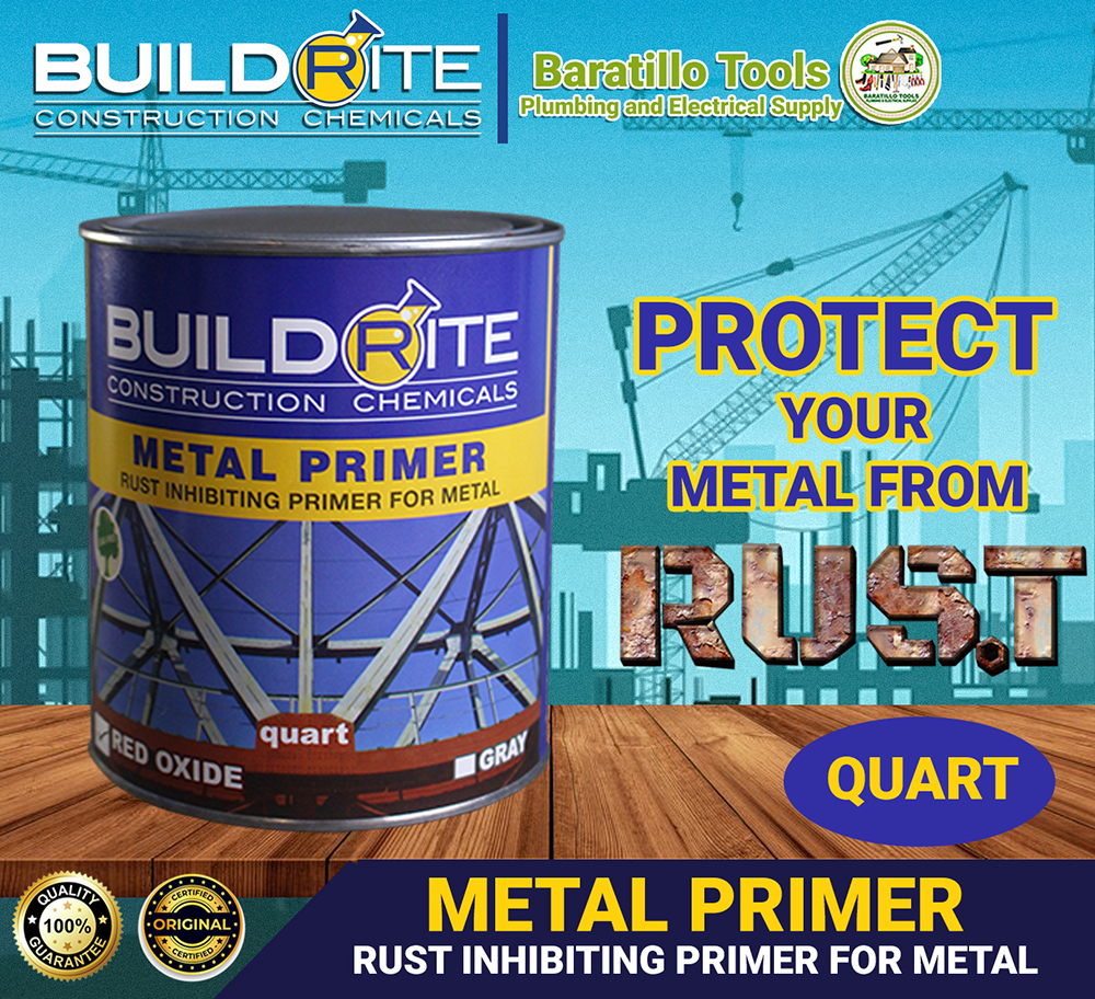 BUILDRITE METAL PRIMER RED OXIDE quality lead-free, oil-based, rust ...
