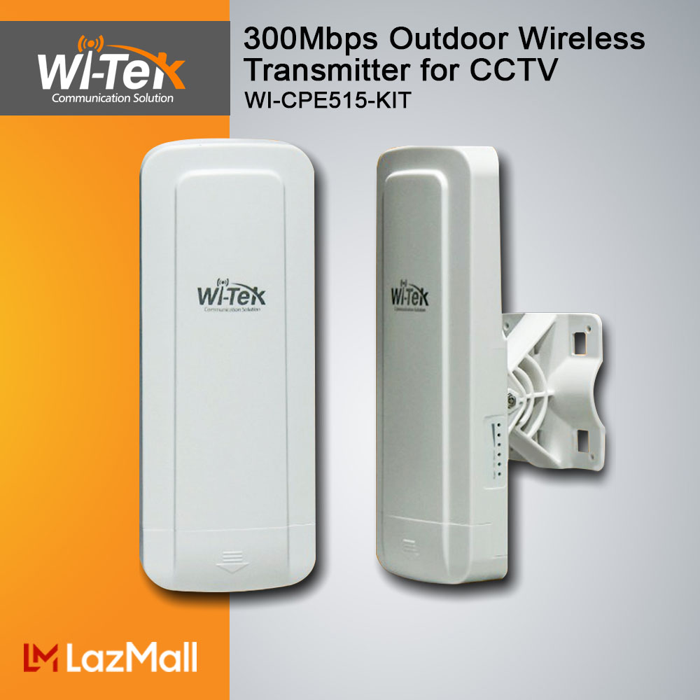 Wi-Tek WI-CPE515-KIT 5.8GHz 300Mbps Outdoor Wireless Transmitter for ...