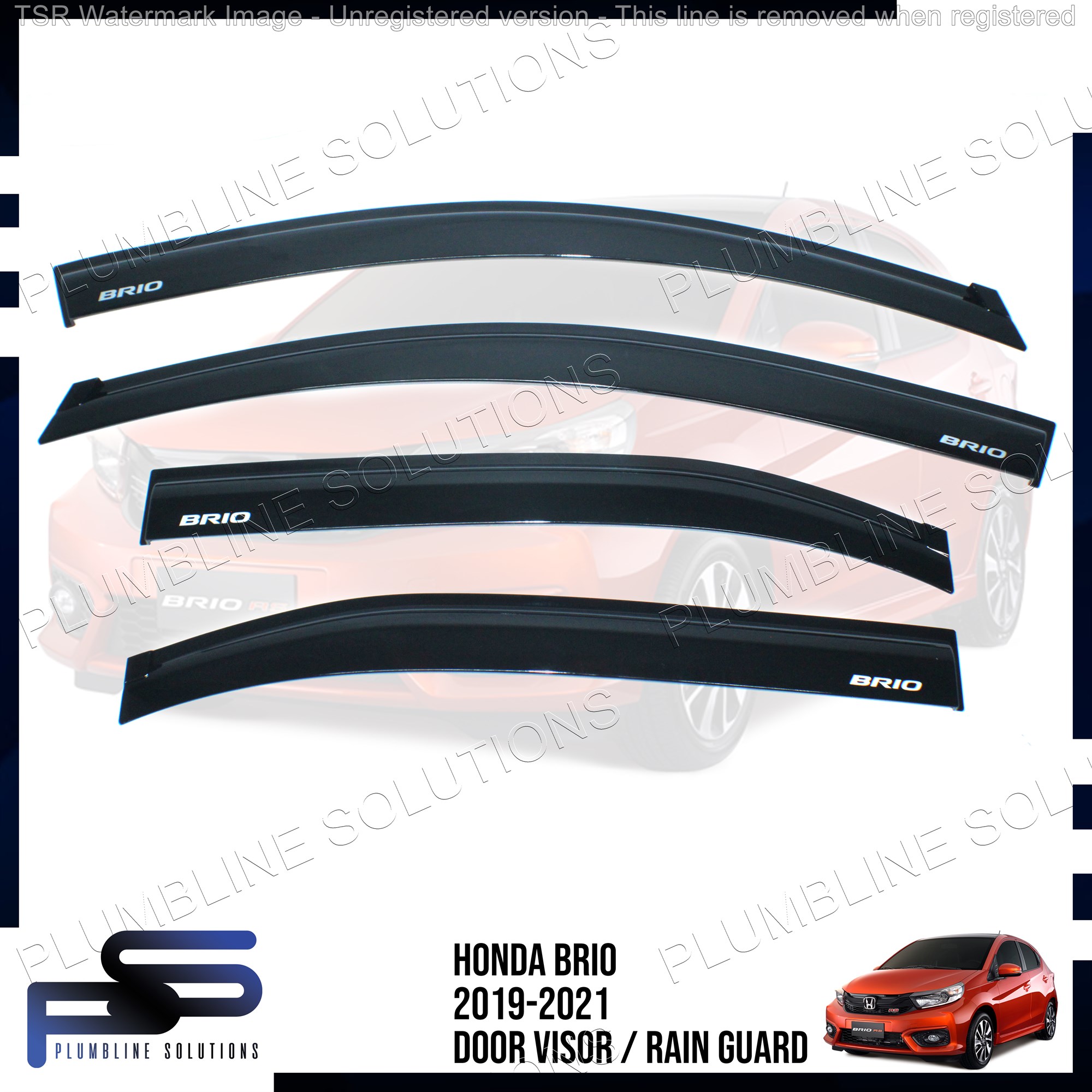 Window Door Visor for Honda Brio 2019 2020 2021 2022 2023 OEM Injection ...