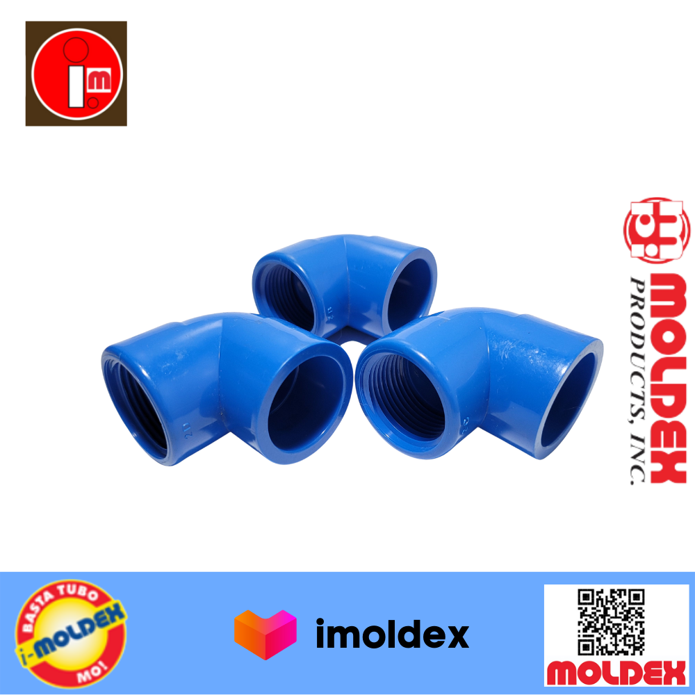 MOLDEX BLUE PVC Threaded Elbow (set of 3) | Lazada PH