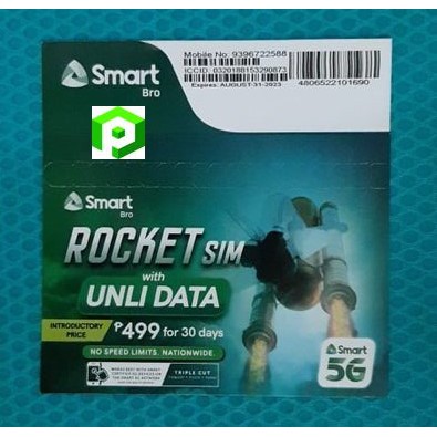 SMART Rocket SIM Vanity Number 9999 & 0000 & 2222 UNLI DATA for 30 Days ...
