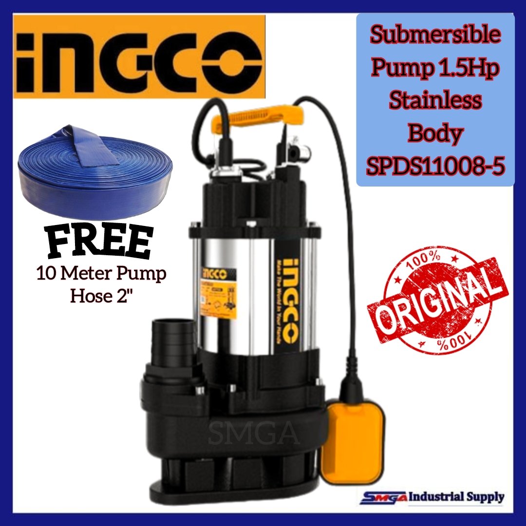 Ingco Submersible Pump 1.5HP SPDS11008-5 FREE 10 METERS HOSE | Lazada PH