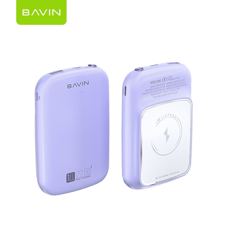 BAVIN PC062 Wireless Magnetic Powerbank 10000mAh LED Light Indicator 22 ...