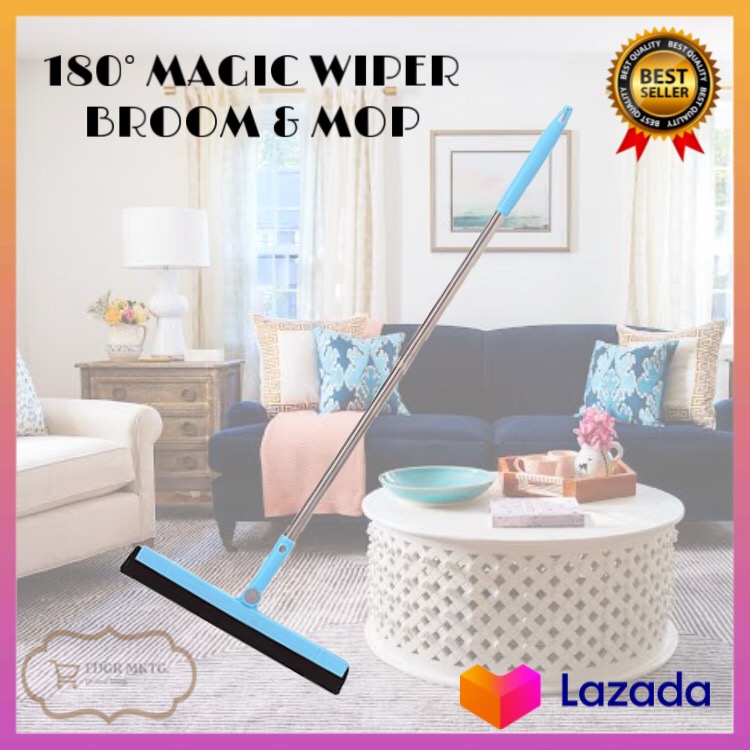 ORIGINAL Magic Wiper Scraper 180 Degrees Rotatable Mop Broom Floor ...