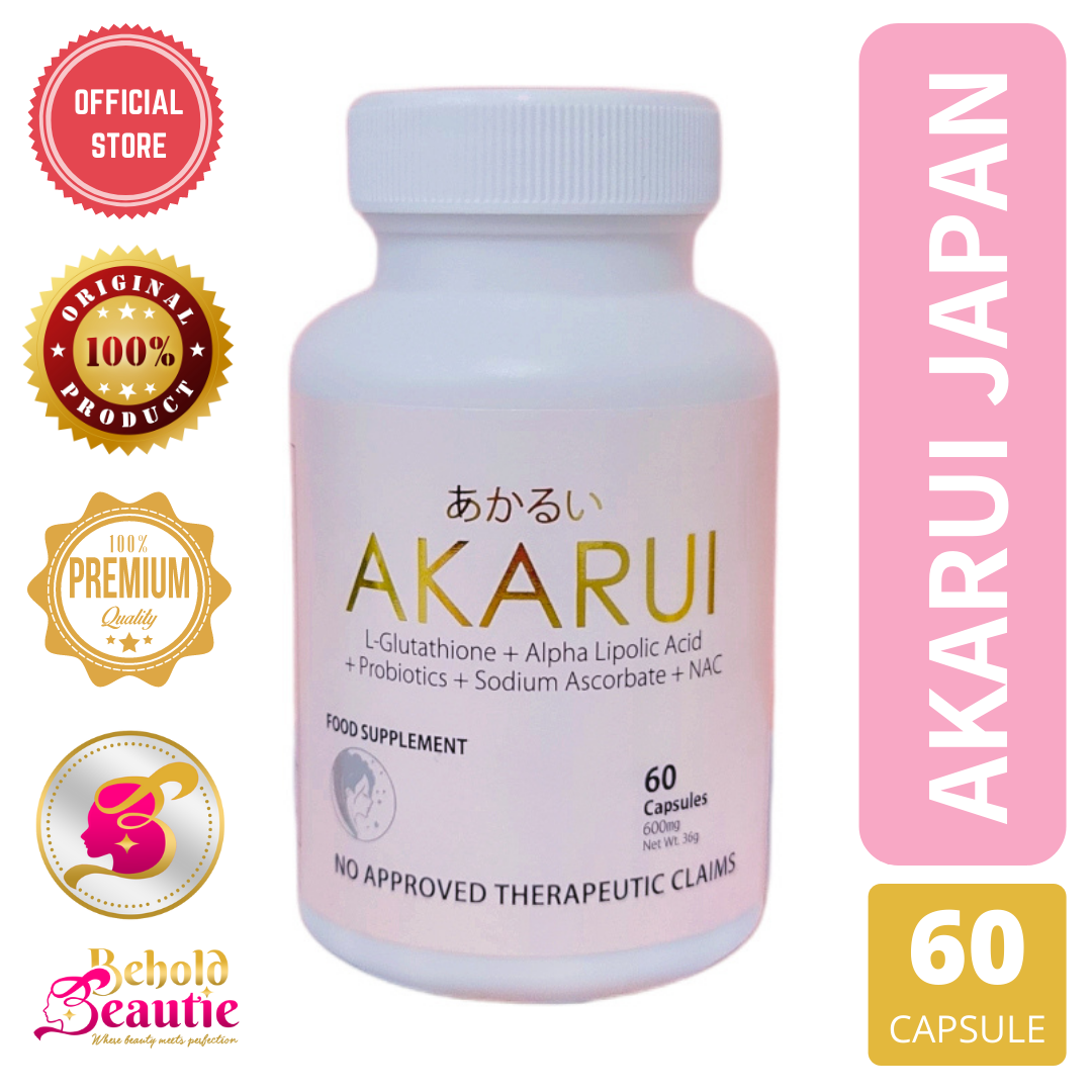 AKARUI JAPAN GLUTATHIONE WHITENING SUPPLEMENT with COLLAGEN, VITAMIN C ...