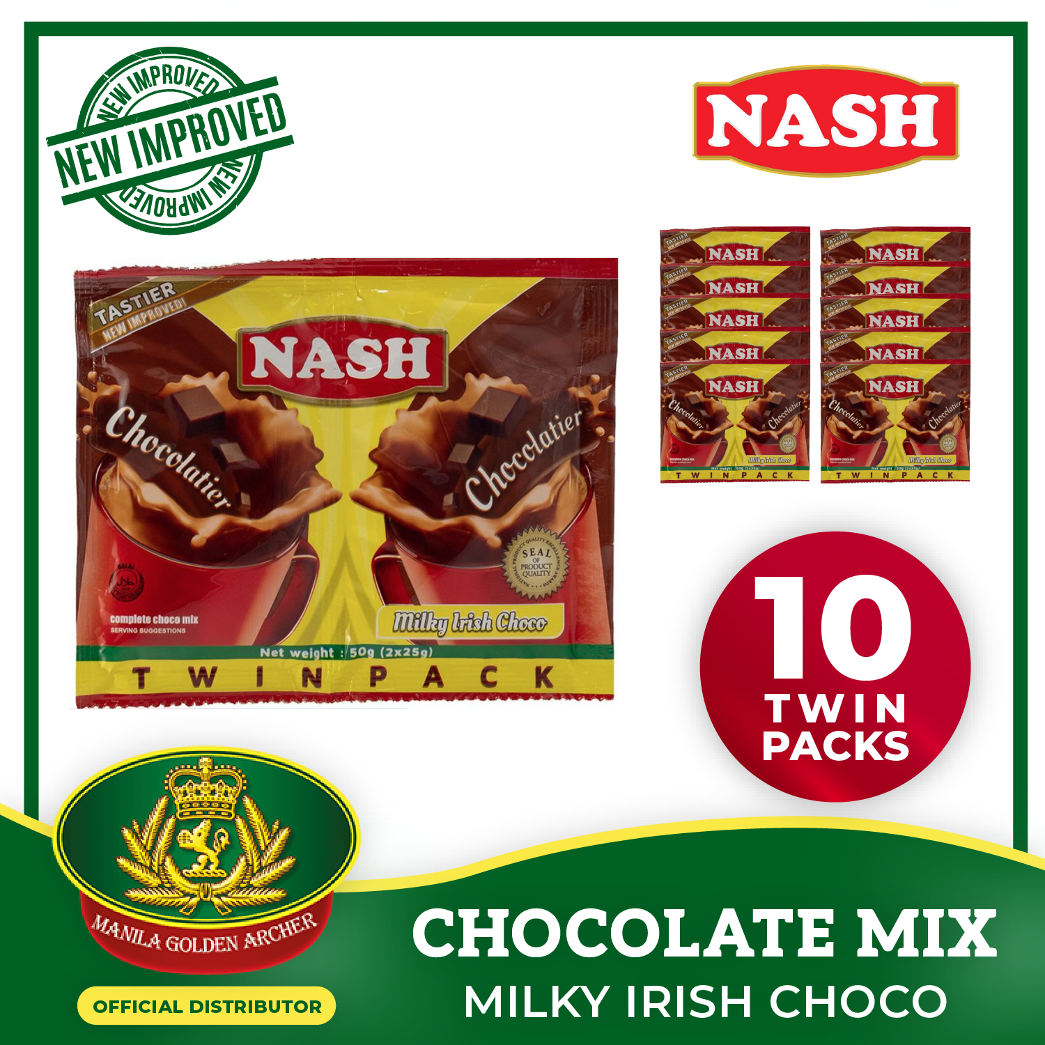 NASH Milky Irish Choco Twinpack (10 packs) | Lazada PH