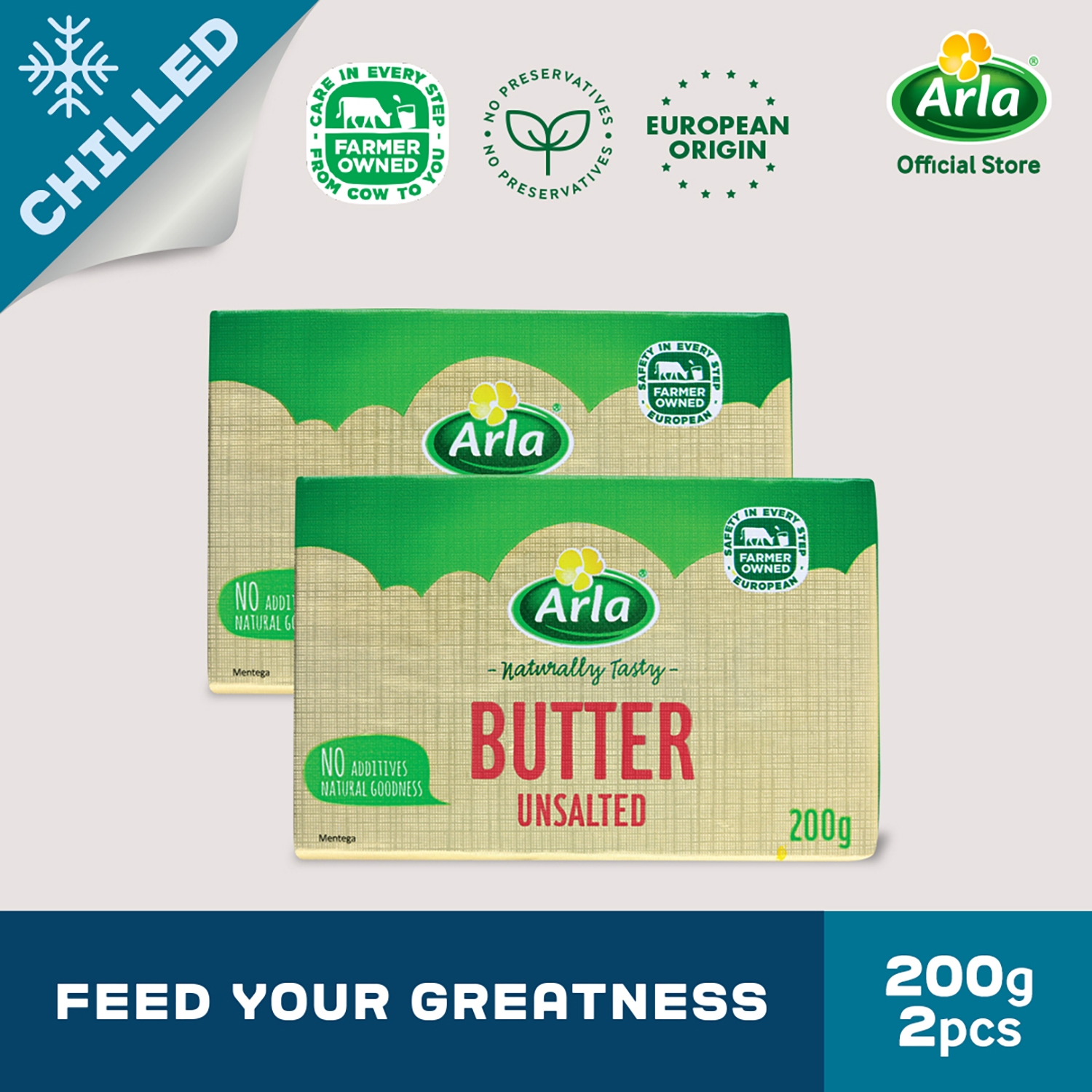 Arla Unsalted Butter 200g 2-Pack | Lazada PH