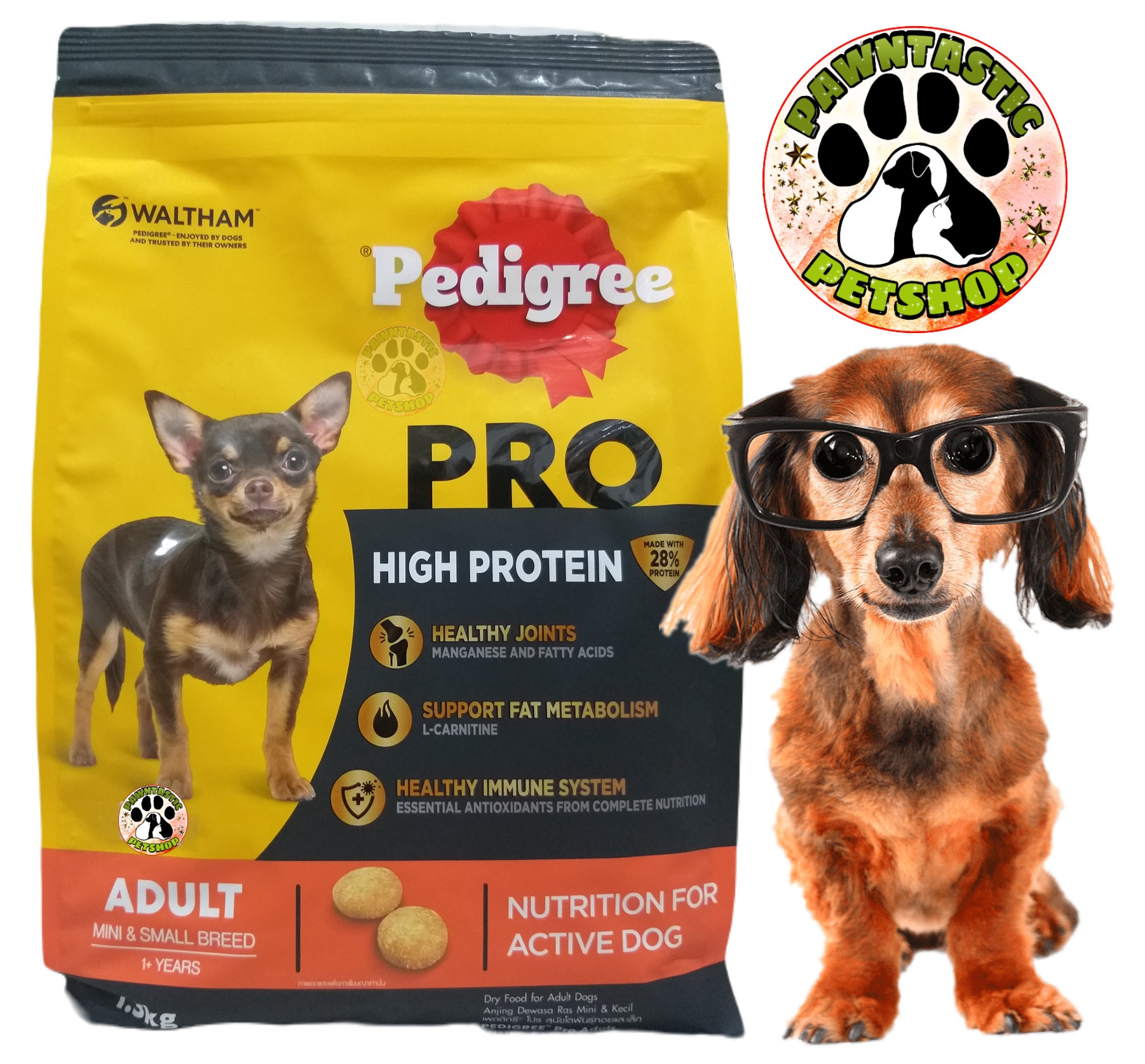 Exp 02.10.2024 Pedigree PRO High Protein Adult Mini & Small Breed 1 ...