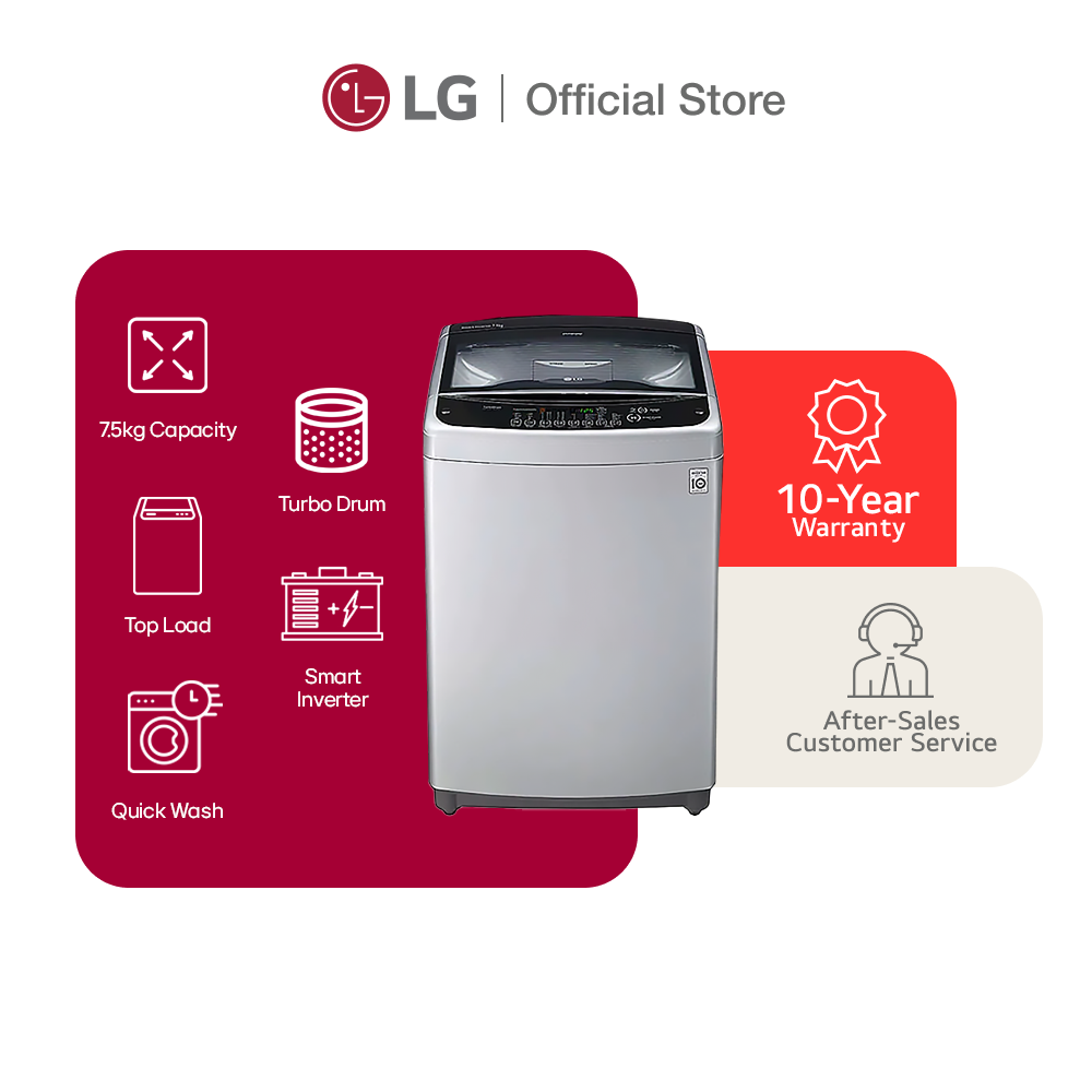 LG Washing Machine Top Load Smart Inverter 7.5kg Wash Capacity ...