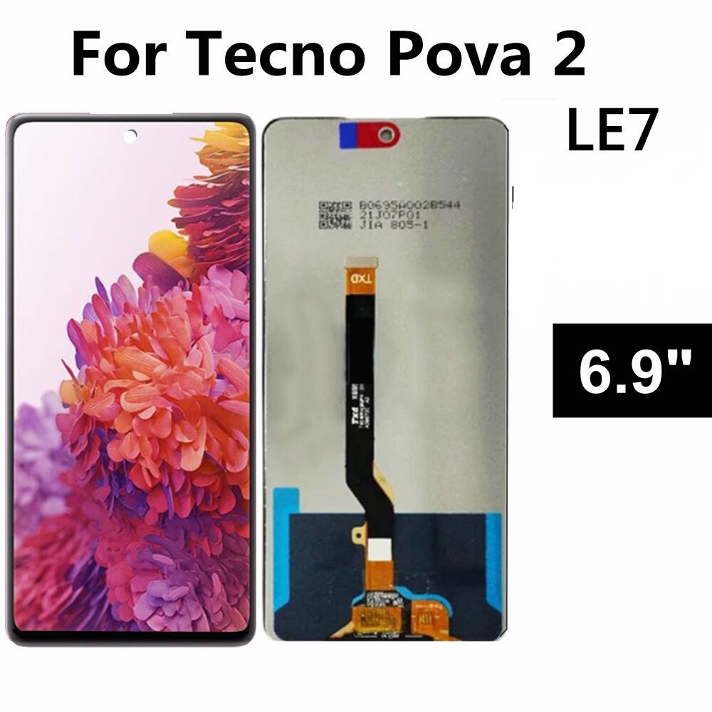 Tecno Pova 2 LCD Display Touch Screen Assembly LE7 LCD Screen Complete ...