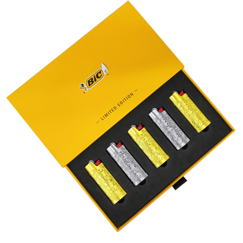 France bic BIC J5 disposable lighter metal machine set combination gift ...