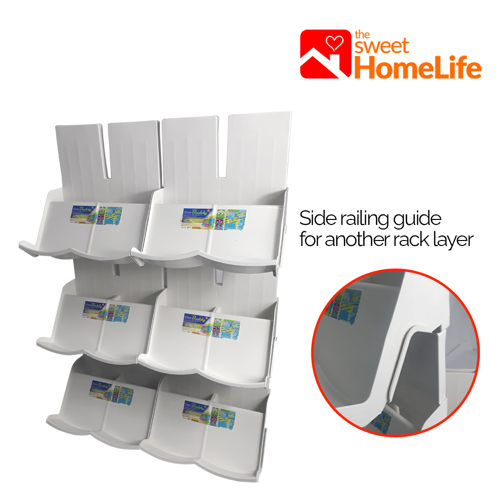 THE SWEET HOMELIFE 1 pc Shoe Buddy Organizer Rack 917 Stackable Holes ...