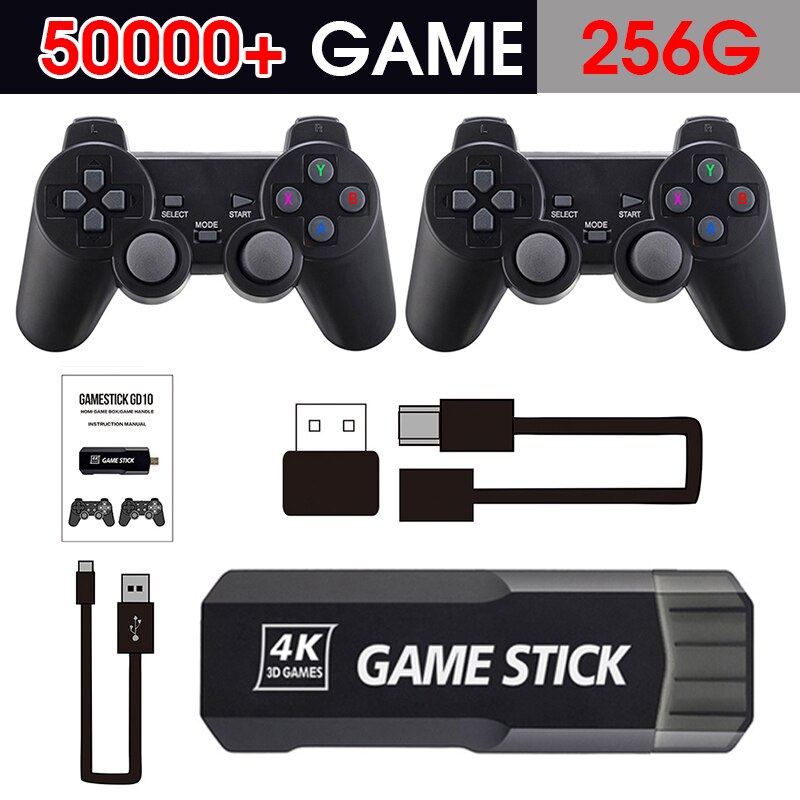 Game Stick GD10 Original X2 256G 50000 Games With Dual Controller For ...