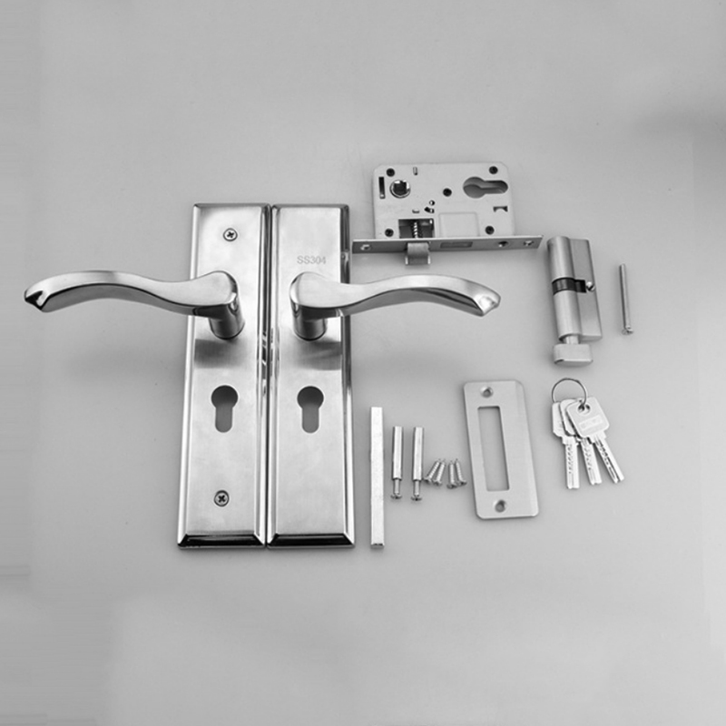 304 stainless steel Double lock door knob set european style bedroom ...