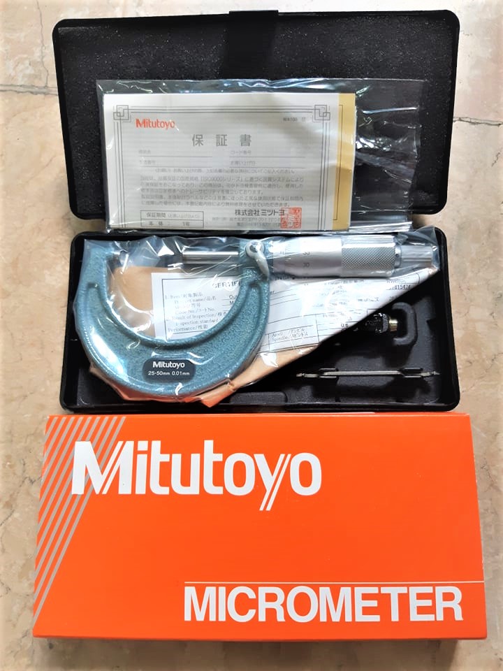 Mitutoyo Outside Micrometer 0-25mm / 0.01mm ( 103-137 ) | Lazada PH