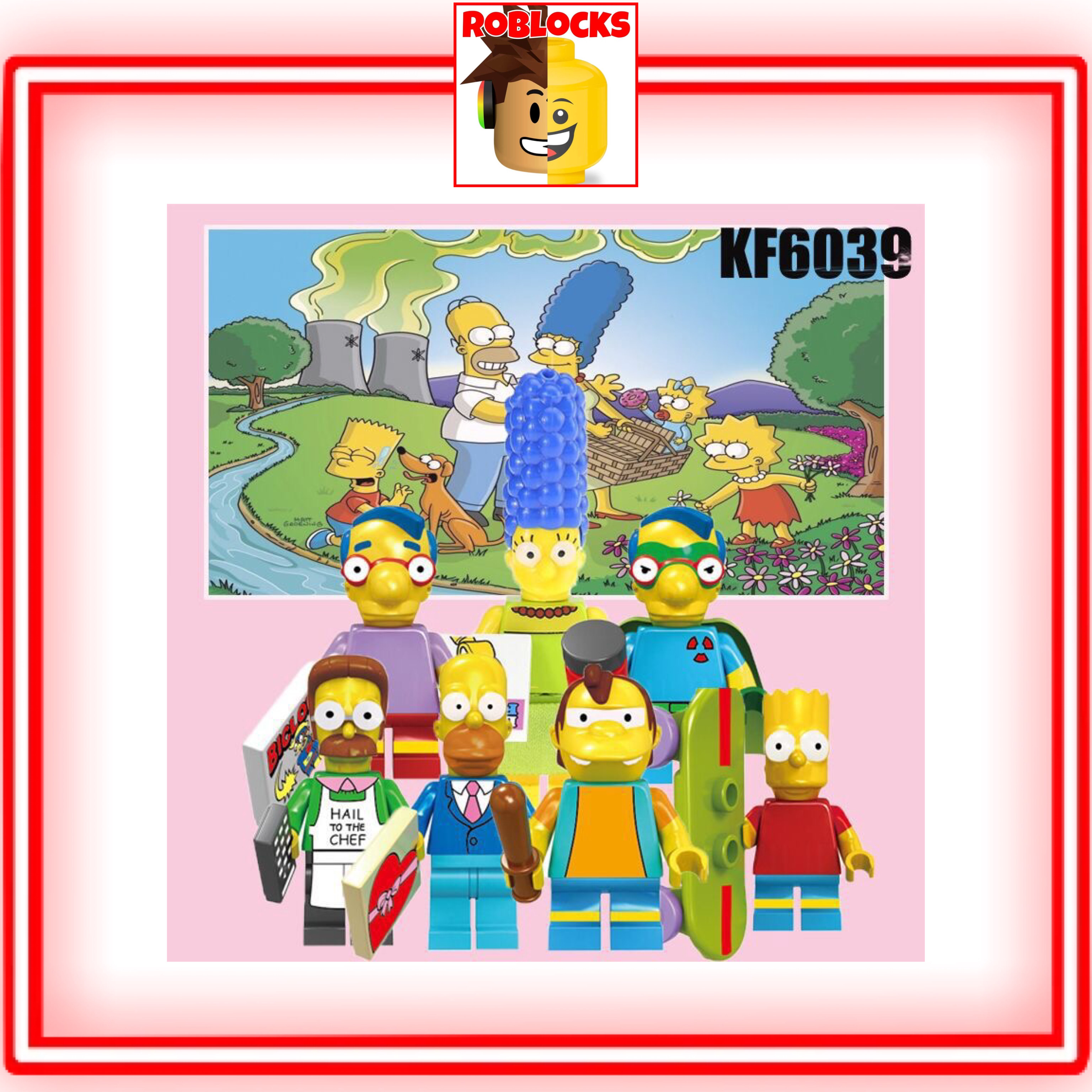 Complete 8pcs The SIMPSONS MINIFIGURES Building Blocks Toy LEGO ...