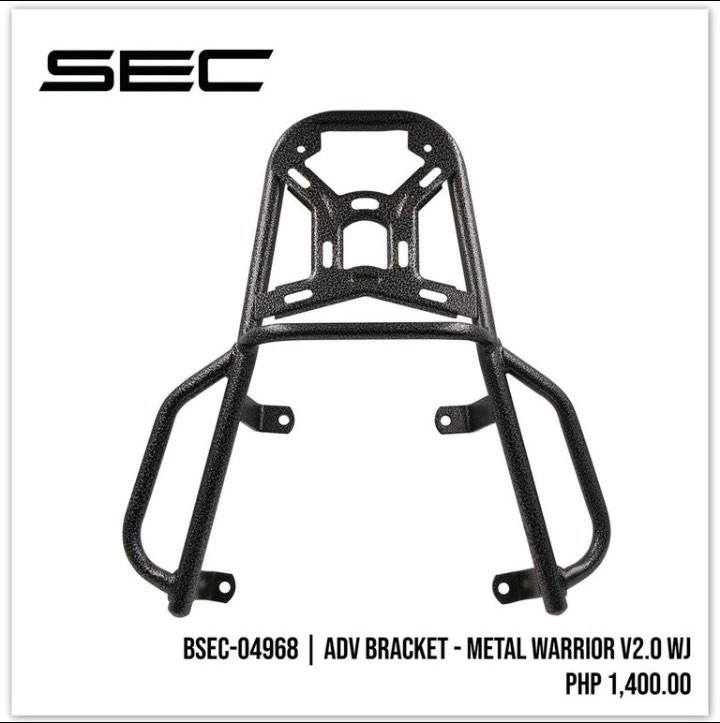 sec metal warrior honda adv 150 & bristol adx 150 top box bracket ...