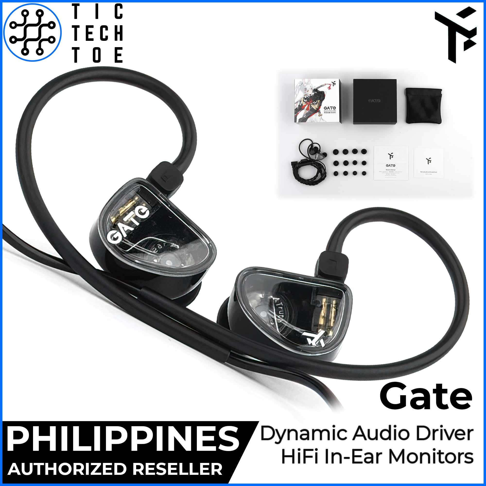 Truthear Gate 10mm Dynamic Driver Lightweight IEM Detachable Cable ...