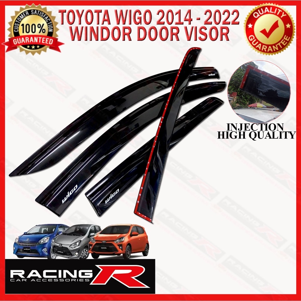 Toyota Wigo 2014 to 2023 Window Door Visor 2015 2016 2017 2018 2019 ...