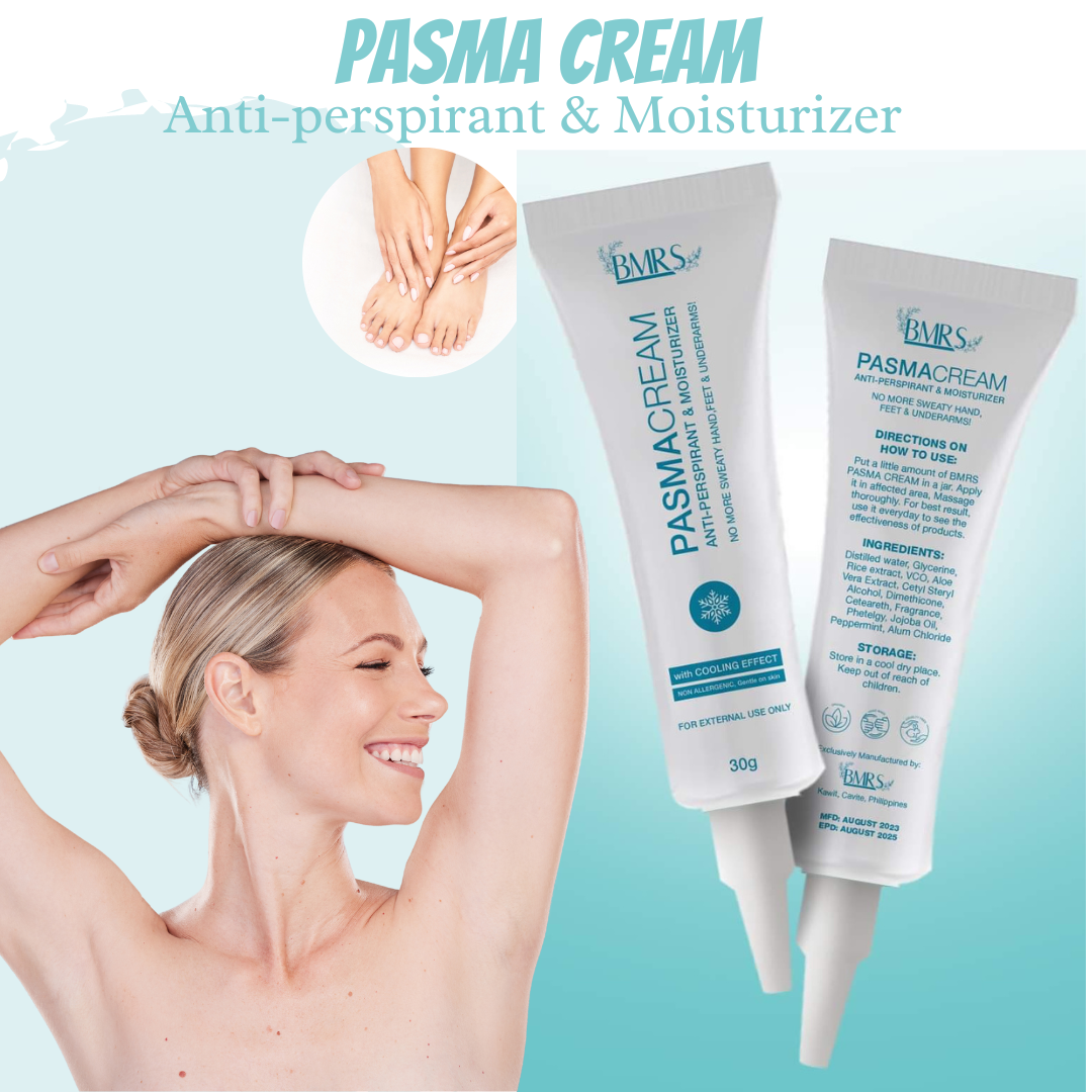 ORIGINAL BMRS Pasma Cream Anti-Perspirant & Moisturizer No more sweaty HANDS FEET & UNDERARMS ...
