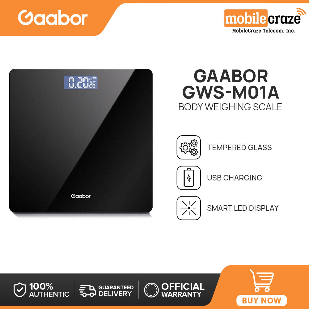 Gaabor GWS-M01A Body Weighing Scale HD Tempered Glass Display Low Error ...