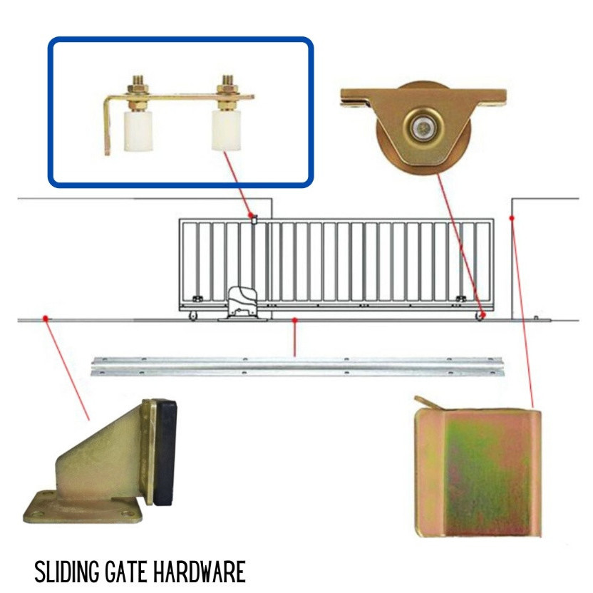 Sliding Gate Top Guide, Galvanized Bracket with Nylon Rollers with ...