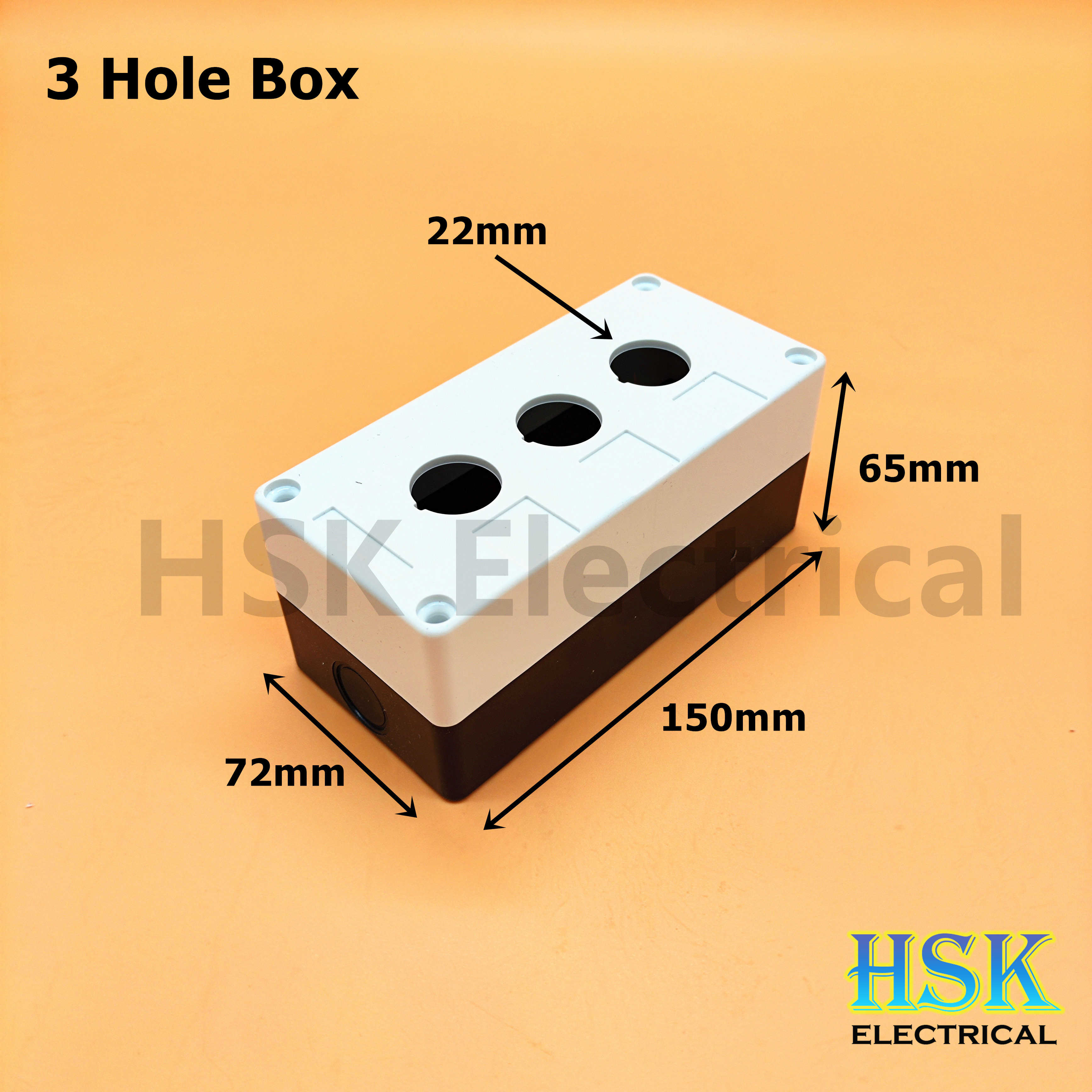 22mm Diameter Pushbutton / Switch / Buzzer / Pilot light Box 1 hole 2 ...
