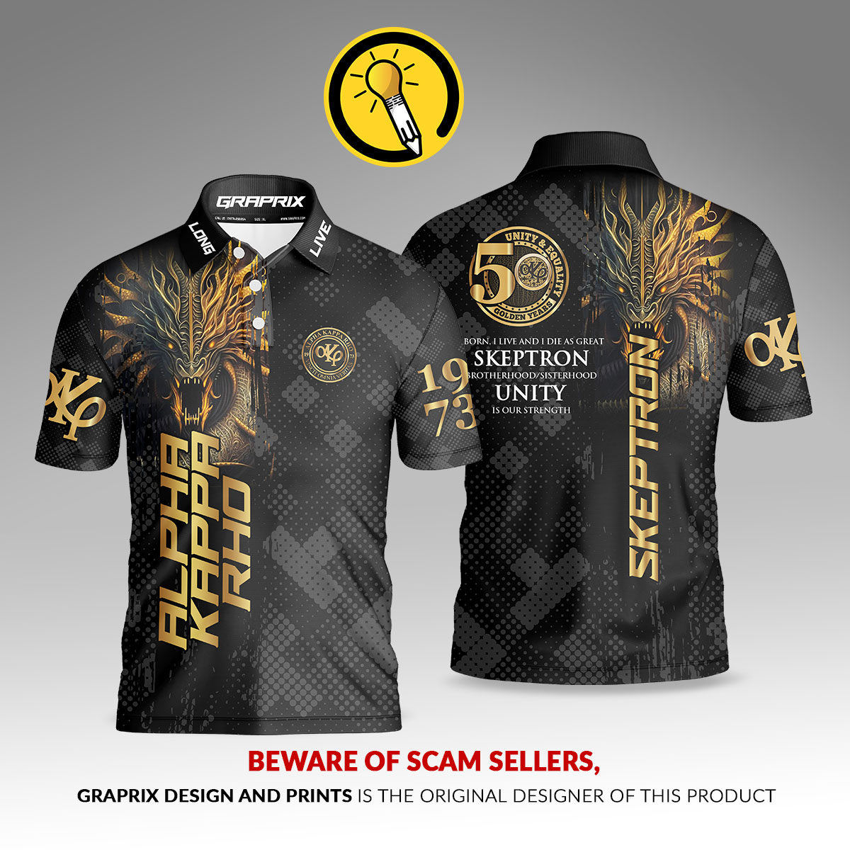 Akrho 50th Anniversary V3 Polo Full Sublimation - CUSTOMIZE LOGO ...