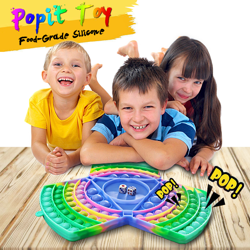 Fidget Toys Pop it Big Size Rainbow Popit Table Board Game Bubble Push ...