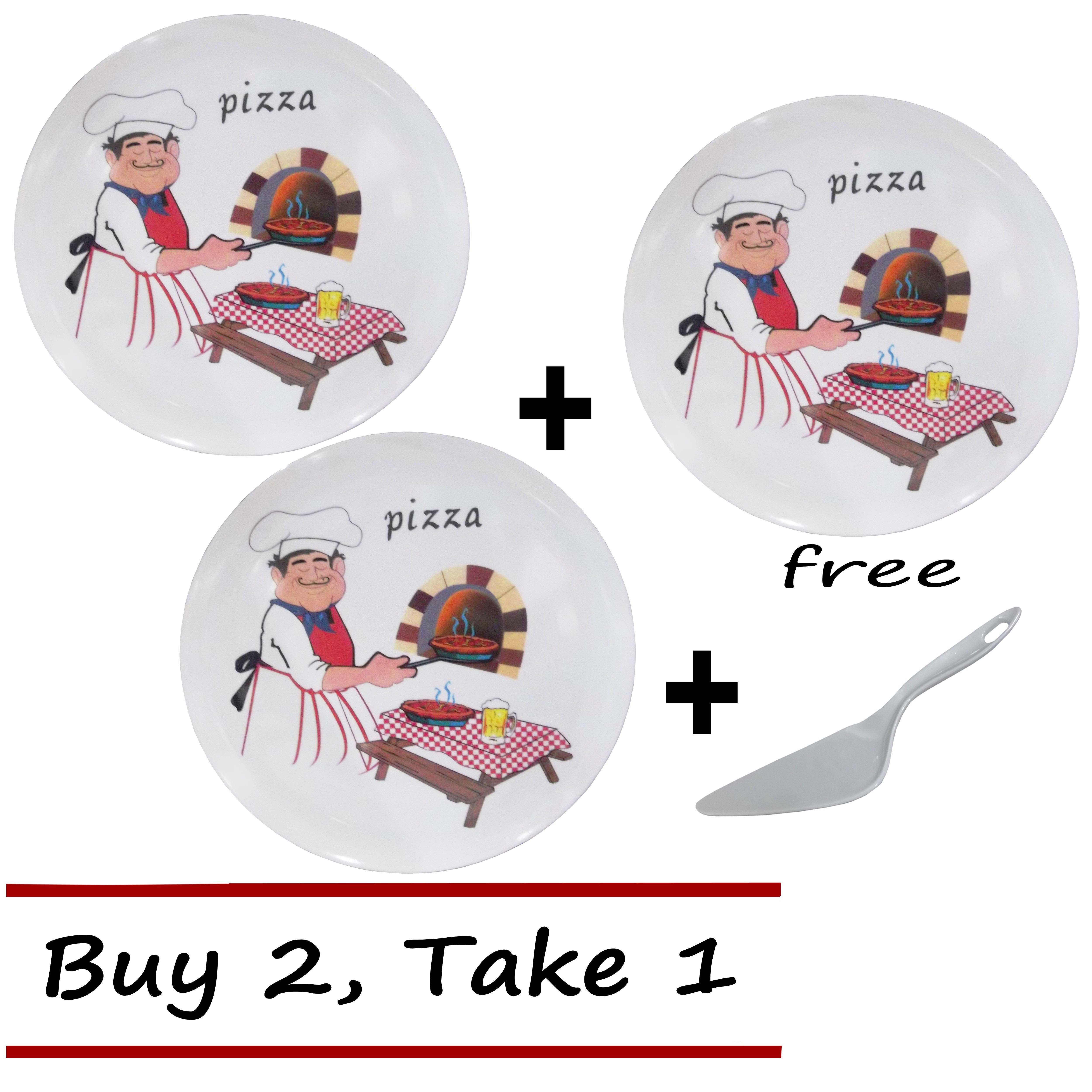 Nipponware 3-piece 13-inch Pizza Plate with Free 1-piece Laddle | Lazada PH