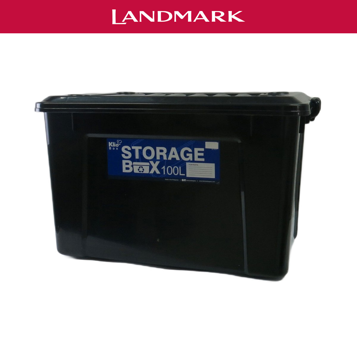 Landmark Klio Storage Box 100L W/Wheels Black 52X43.5X52Cm | Lazada PH