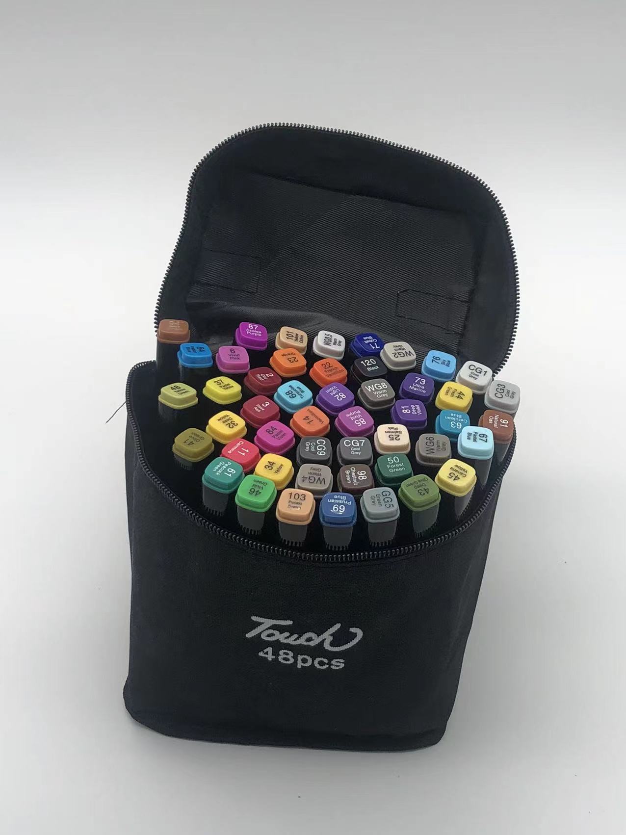 Touchfive 24/30/36/48/60/80/120/168/262 pcs Colors Twin Tip Pen Marker ...