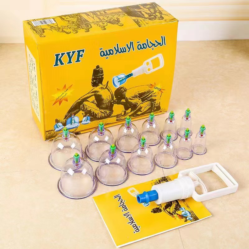 12pcs Traditional Ventosa Pull Out Vacuum Apparatus Body Massage Health ...