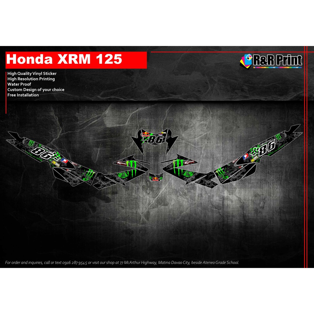 HOT SELL Honda XRM 125 Decals Sticker | Lazada PH