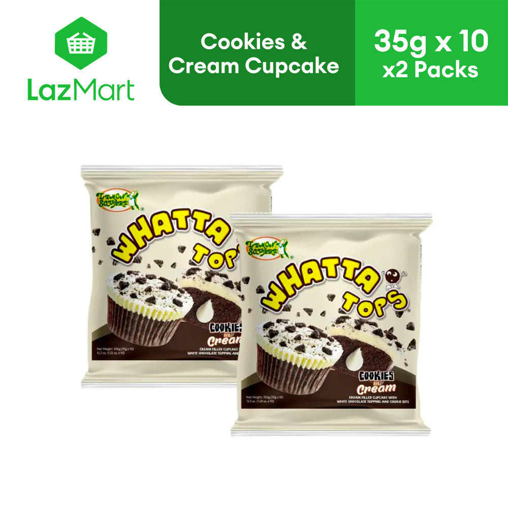 Whatta Tops Cookies and Cream 35g x 10s - Pack of 2s | Lazada PH